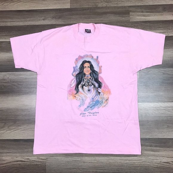 Fruit of the Loom | Shirts | Vintage Eyes Of The Wolf Native American ...